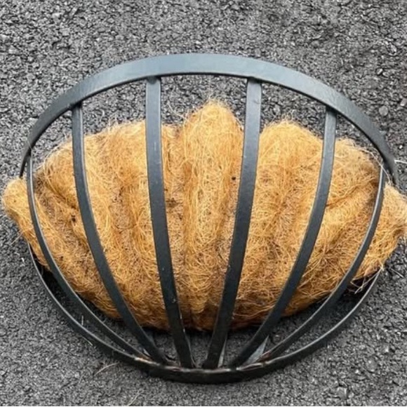 Other | Black Metal Wall Planter With Coco Liner | Poshmark